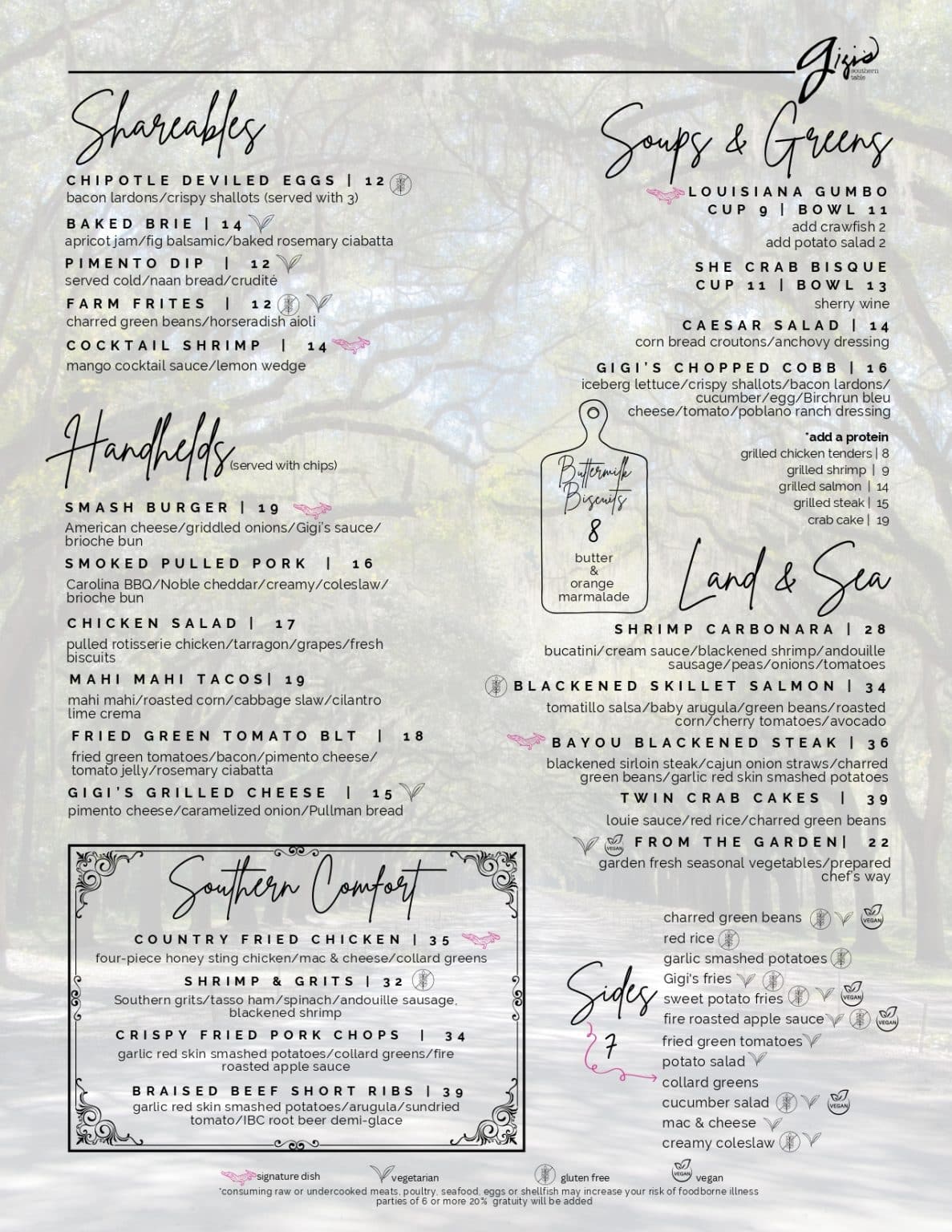 Gigi's Brunch Menu | State College Bars | Central PA Bars